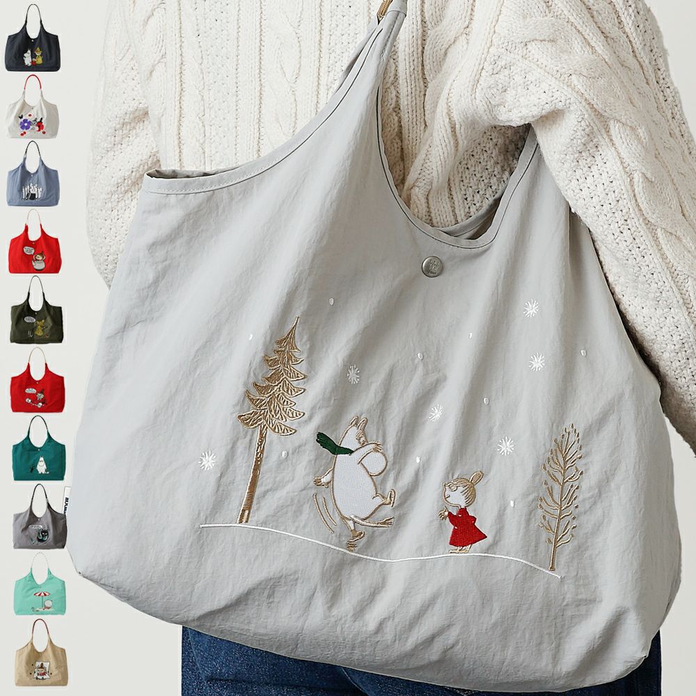 [公式]MOOMIN ムーミン | 刺繍のデザインが可愛いナイロンバッグ | T2O